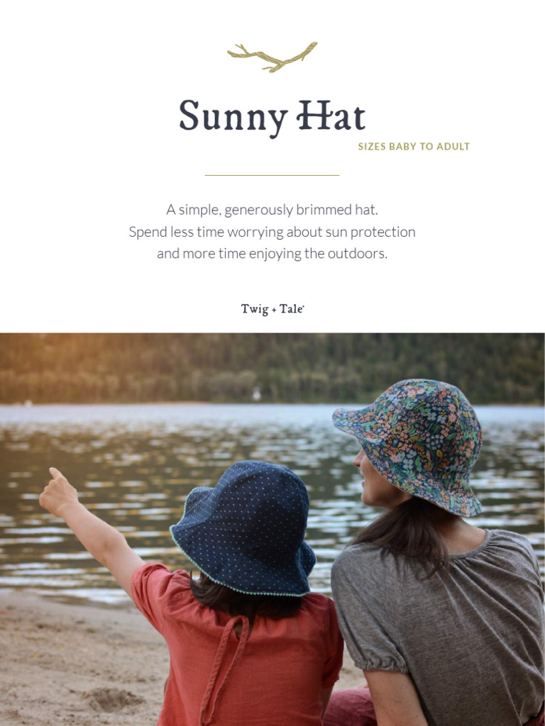 TT Sunny Hat - Tutorial and Pattern Pieces-2 | PDF | Seam (Sewing) | Sewing