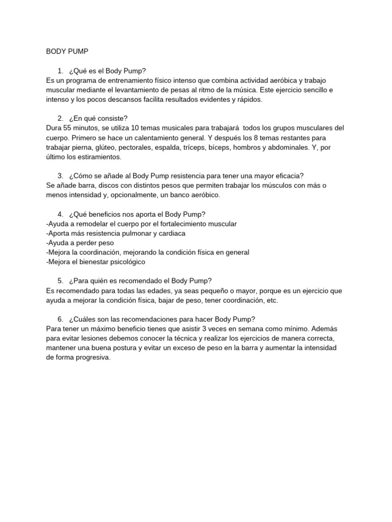 Body Pump | PDF