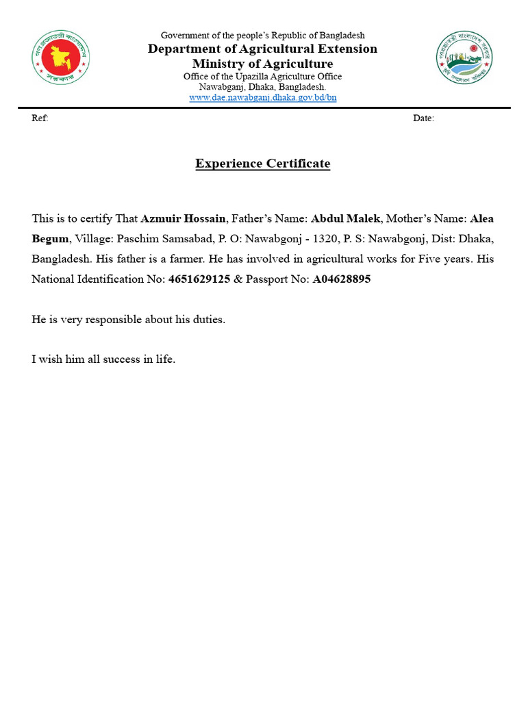 Experience Certificate | PDF