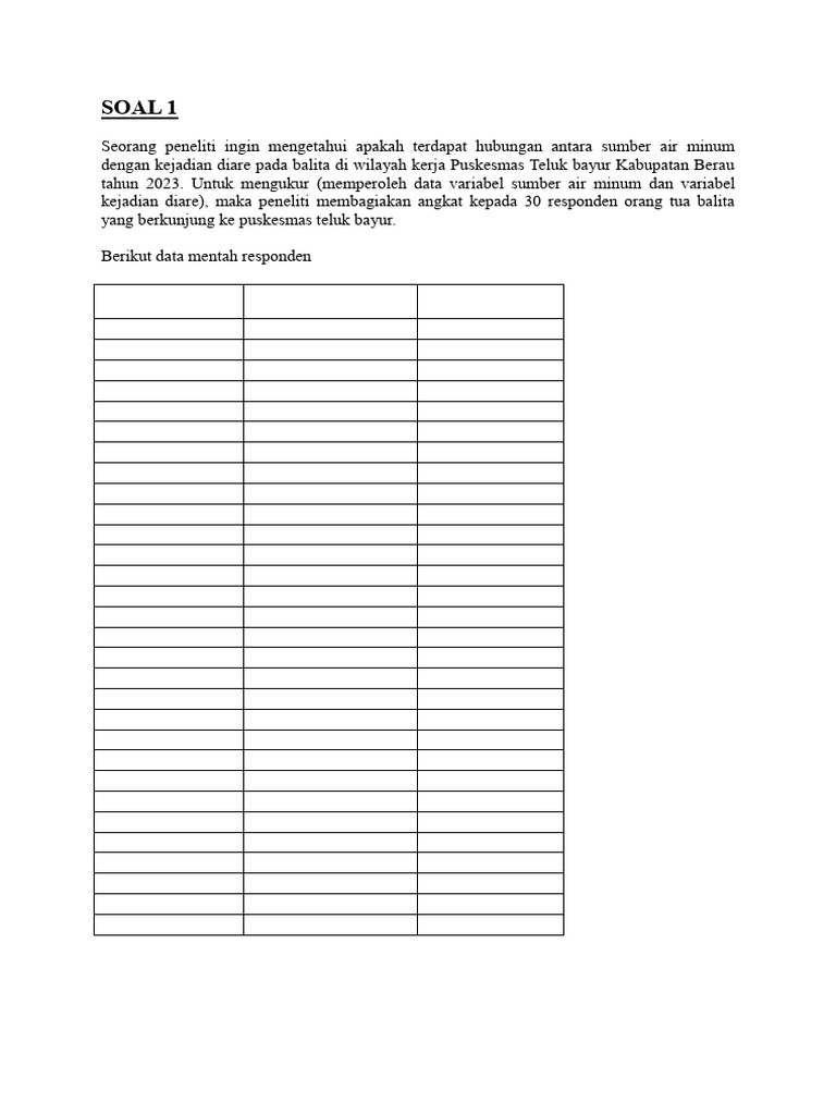 SOAL DAN JAWABAN Meanajemen Data Metopen SOAL 1 Fix | PDF