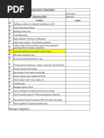 Duty Manager Checklist for Hotel Shifts | PDF