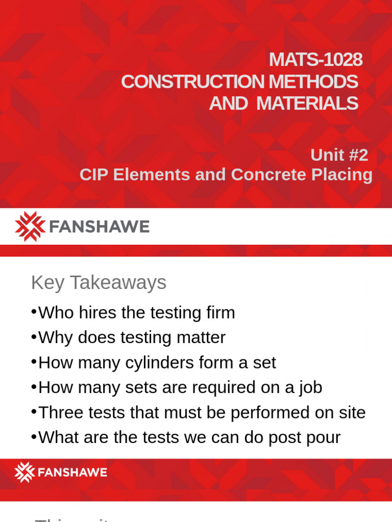MATS-1028 - Class 4 - CIP and Concrete Placing | PDF | Deep Foundation ...