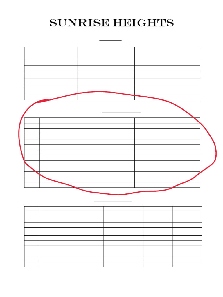 SUNRISE HEIGHTS Rate List 1 APRIL 2023 | PDF | Taxes | Payments