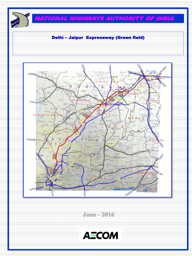 Delhi-Jaipur Greenfield Expressway Plan | PDF | Road | Controlled ...