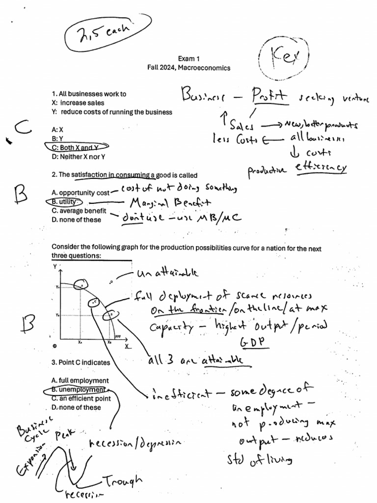 PracticeExam1 KEY | PDF