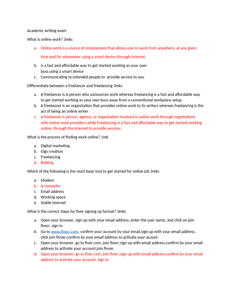 Academic writing exam | PDF | Internet | Apa Style