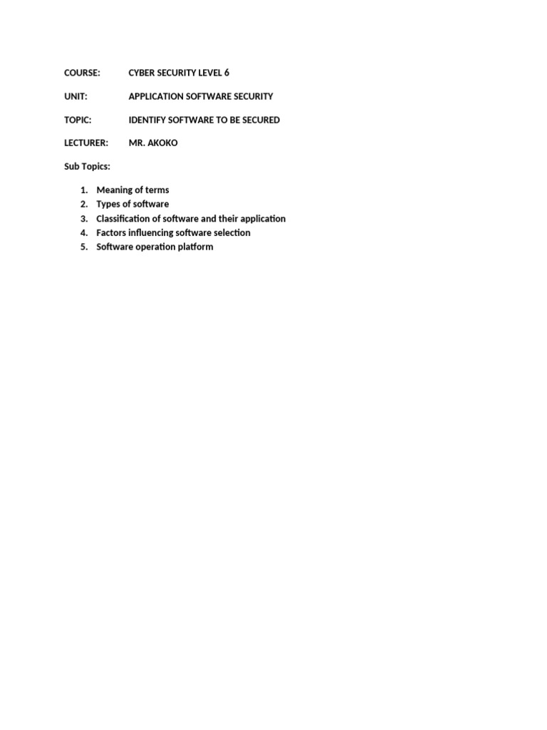 Application Software Security | PDF | Operating System | Apple Inc.