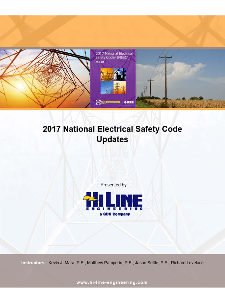 2017 NESC UPDATE PROGRAM Jason Settle 1 2017 | PDF | Insulator ...
