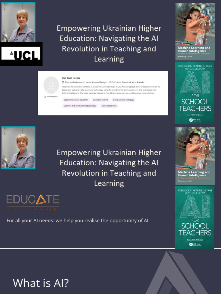 Rose Luckin - Empowering Ukrainian Higher Education | PDF | Artificial ...