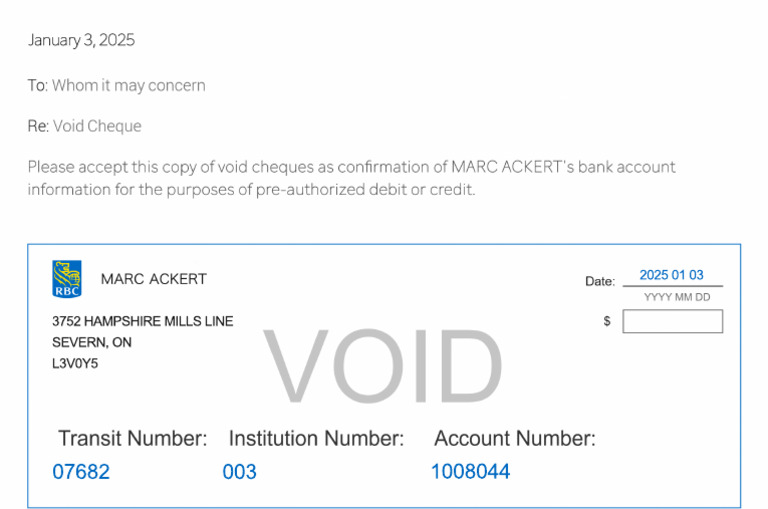 1View and Print Void Cheque - RBC Online Banking копия | PDF