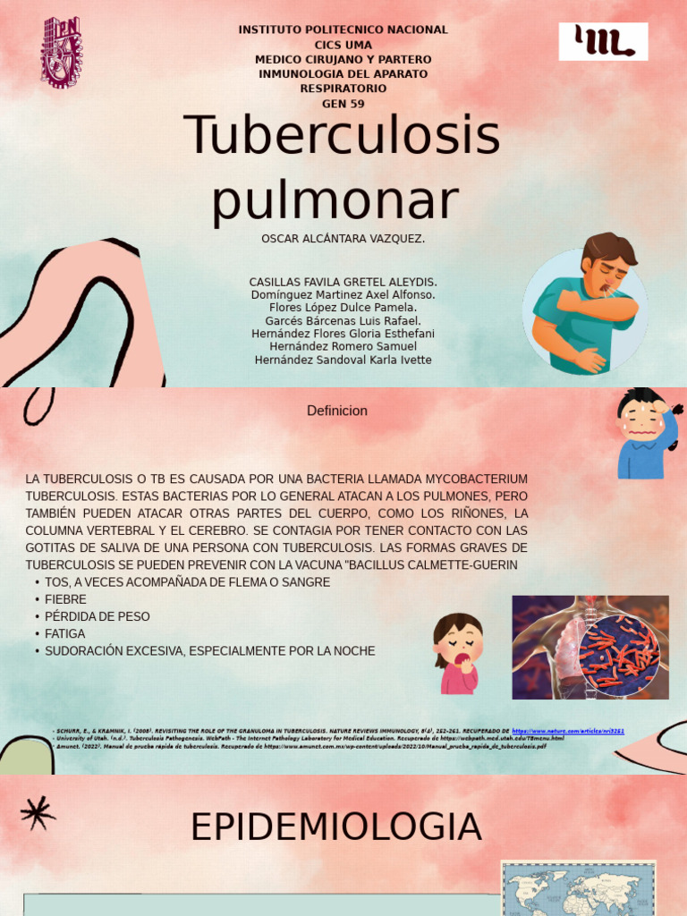 Equipo 7 - Tuberculosis Pulmonar | PDF | Tuberculosis | Sistema inmune