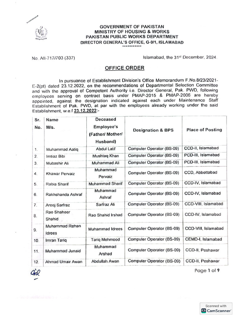 M Staff Regularization Order | PDF
