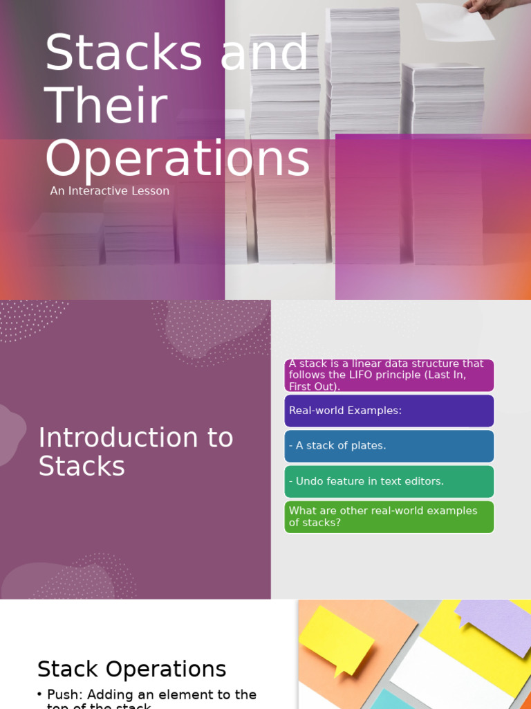Stacks and Their Operations | PDF