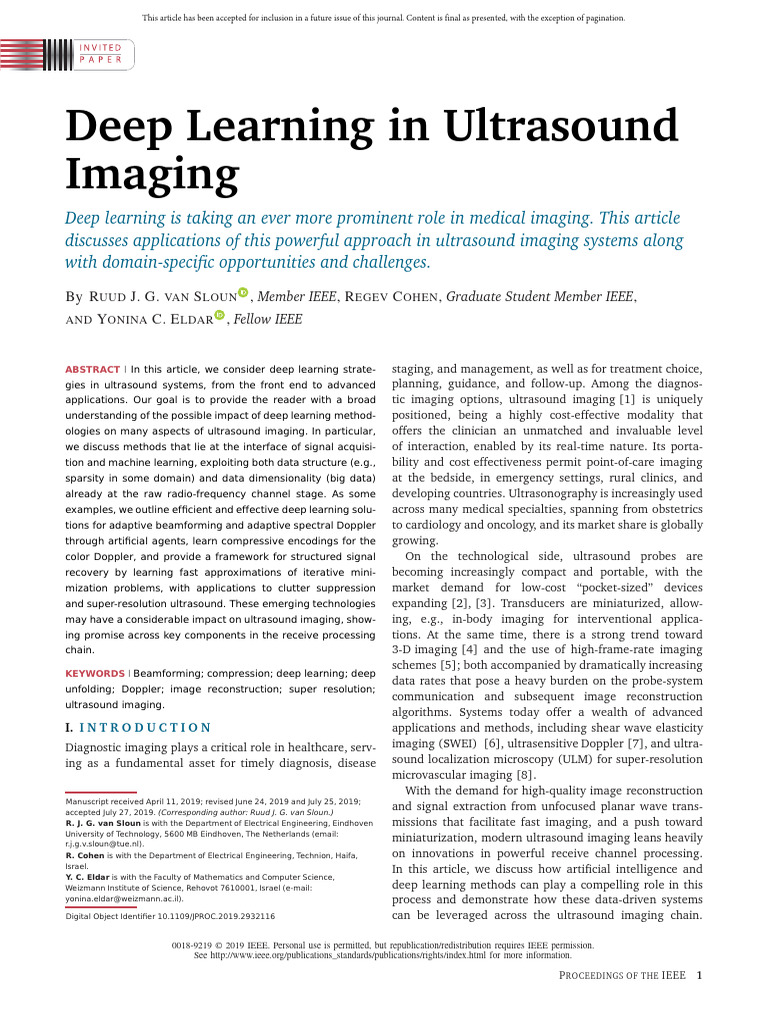 Deep Learning Adaptative Beamforming | PDF | Artificial Neural Network | Medical Ultrasound
