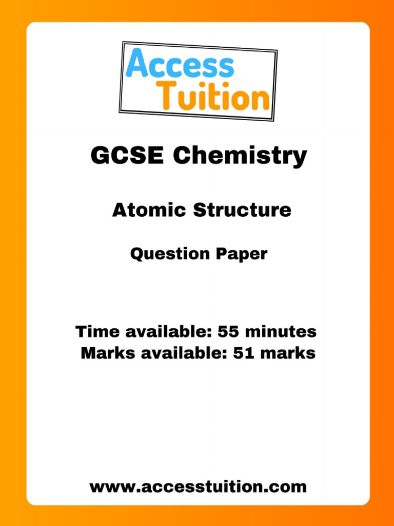 Atomic Structure QP (1) | PDF | Atoms | Chemical Elements