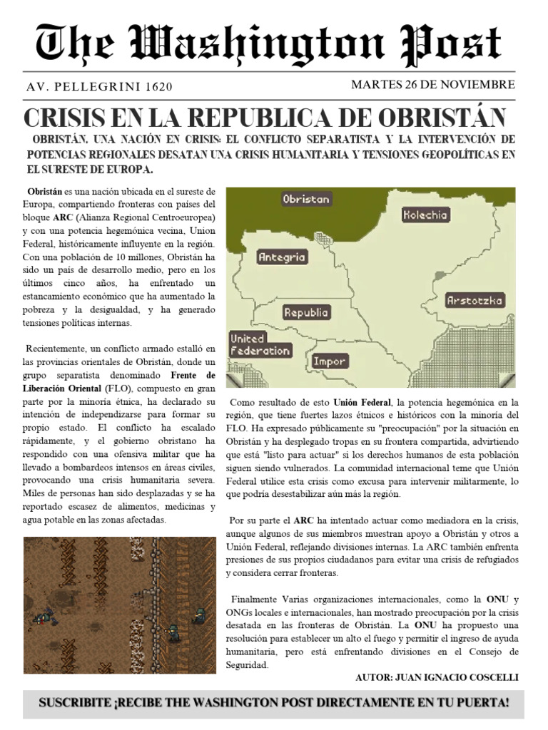 Crisis Humanitaria en Obristán | PDF | Naciones Unidas | Relaciones ...