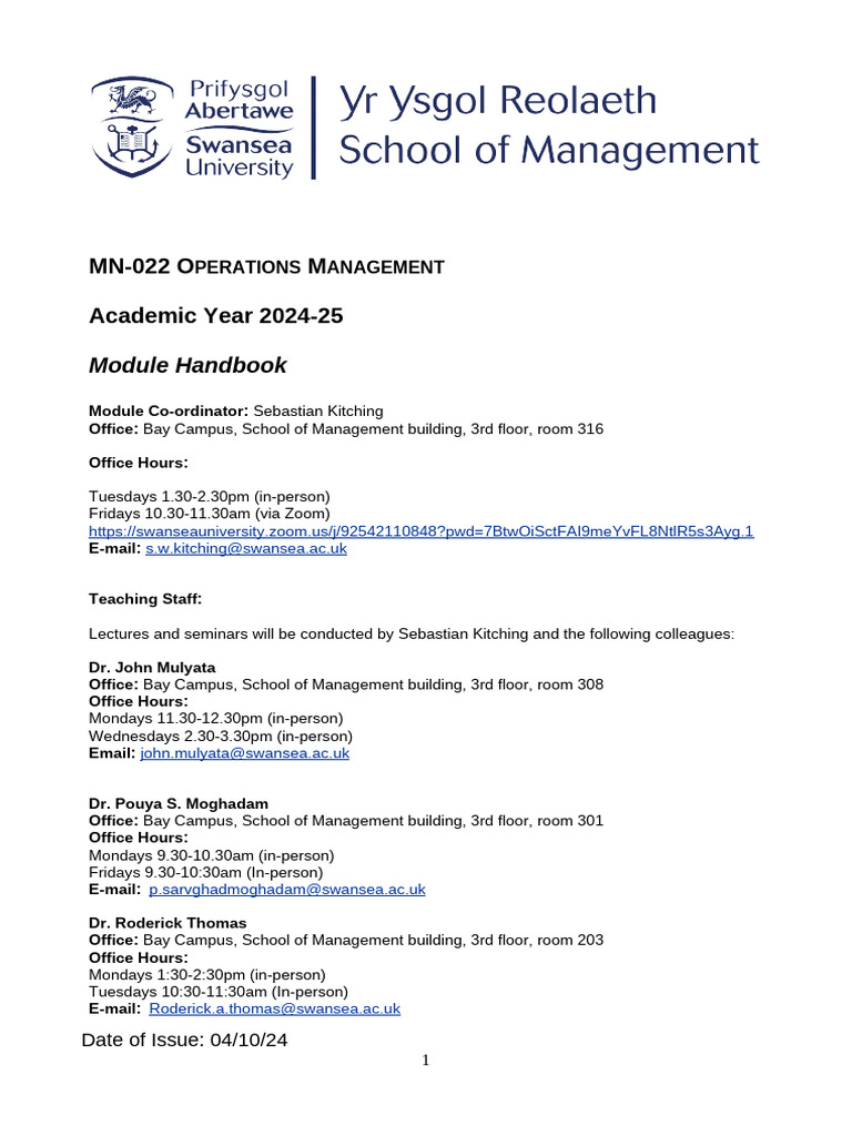 Module+Handbook+MN-M022+2024-25+ (Issue+04 10 24) | PDF | Lean ...