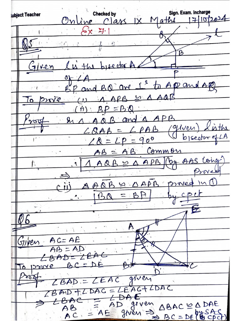 Online Class IX Maths | PDF