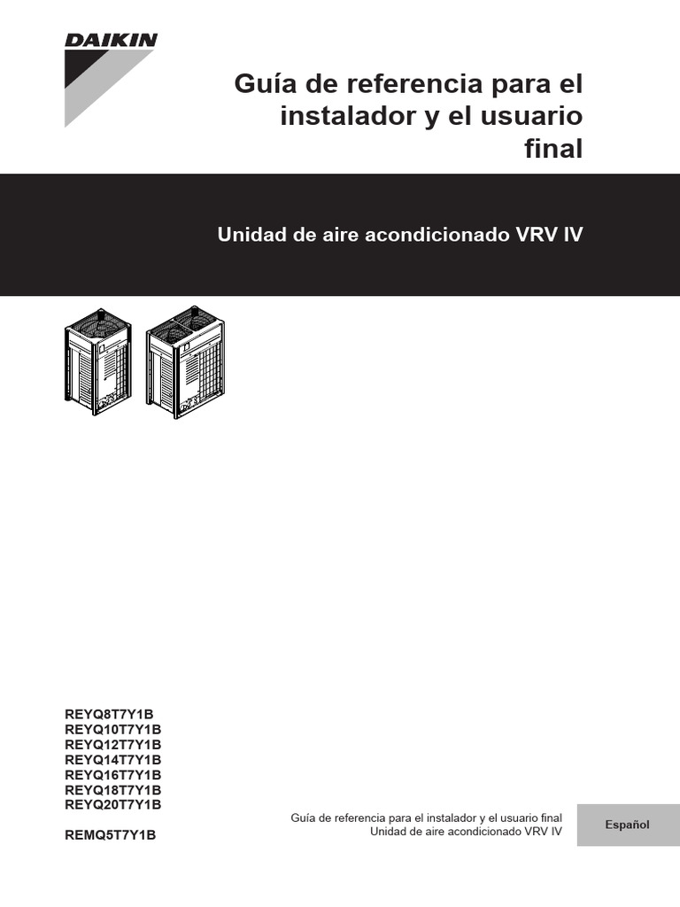 REYQ-T - REMQ-T - 4PES353997-1B - Installer and User Reference Guides - Spanish | PDF ...