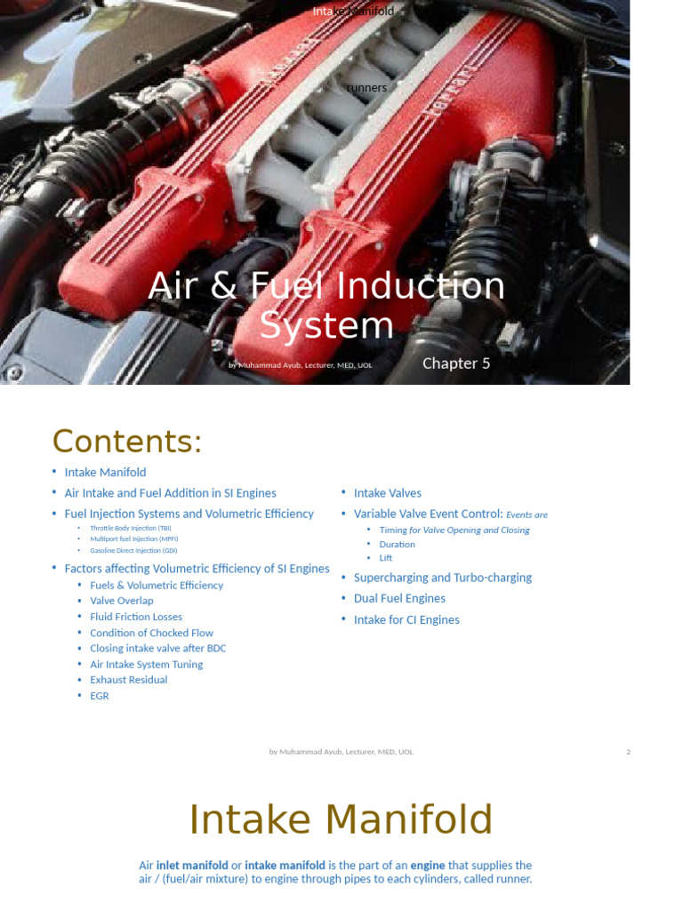 Chapter 5 - Air & Fuel Induction System-V4.2 | PDF | Fuel Injection ...