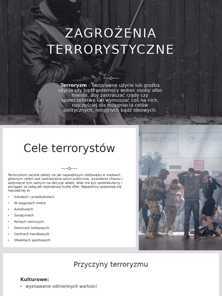 Zagrożenia Terrorystyczne: Terroryzm | PDF