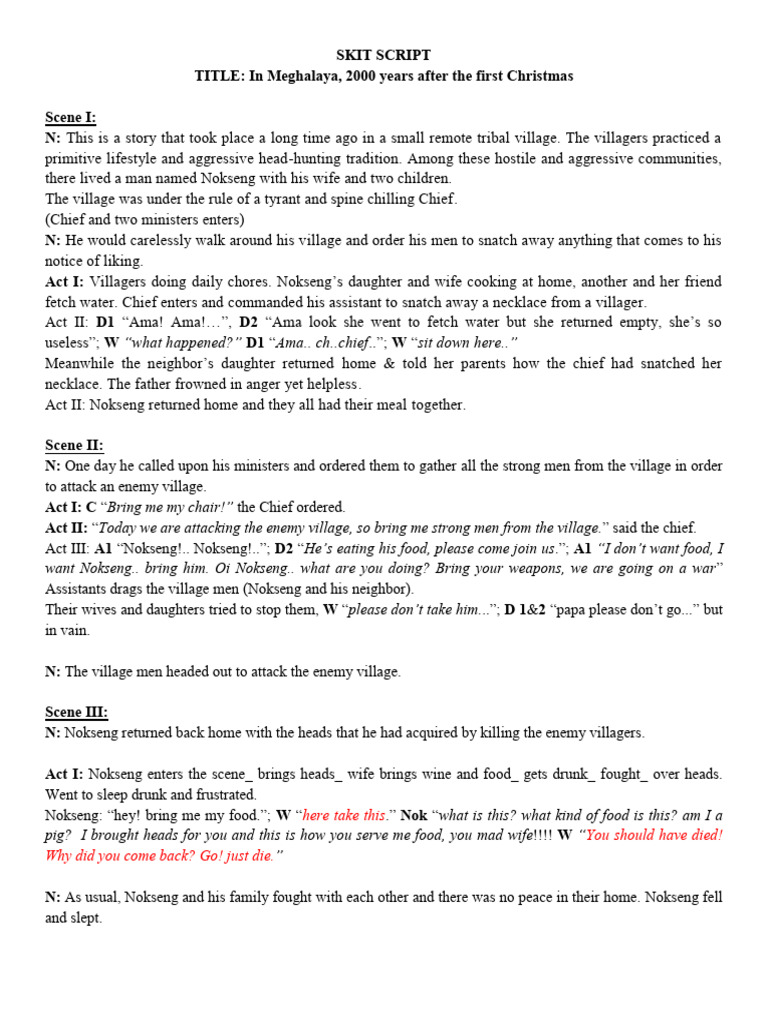 Pre Christmas Skit | PDF | Jesus | The Gospel
