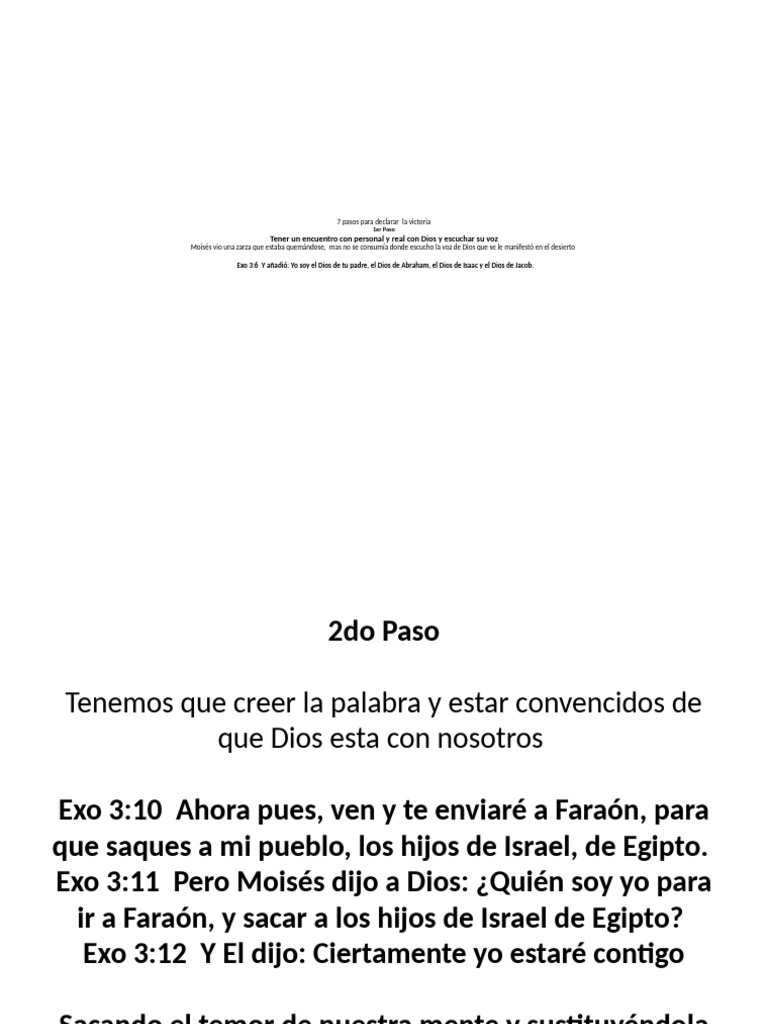 7 Pasos para Declarar la Victoria | PDF | Moisés | Jacob