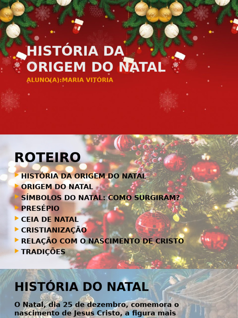 HISTÓRIA DA ORIGEM DO NATAL | PDF | Natal | Nascimento de Jesus