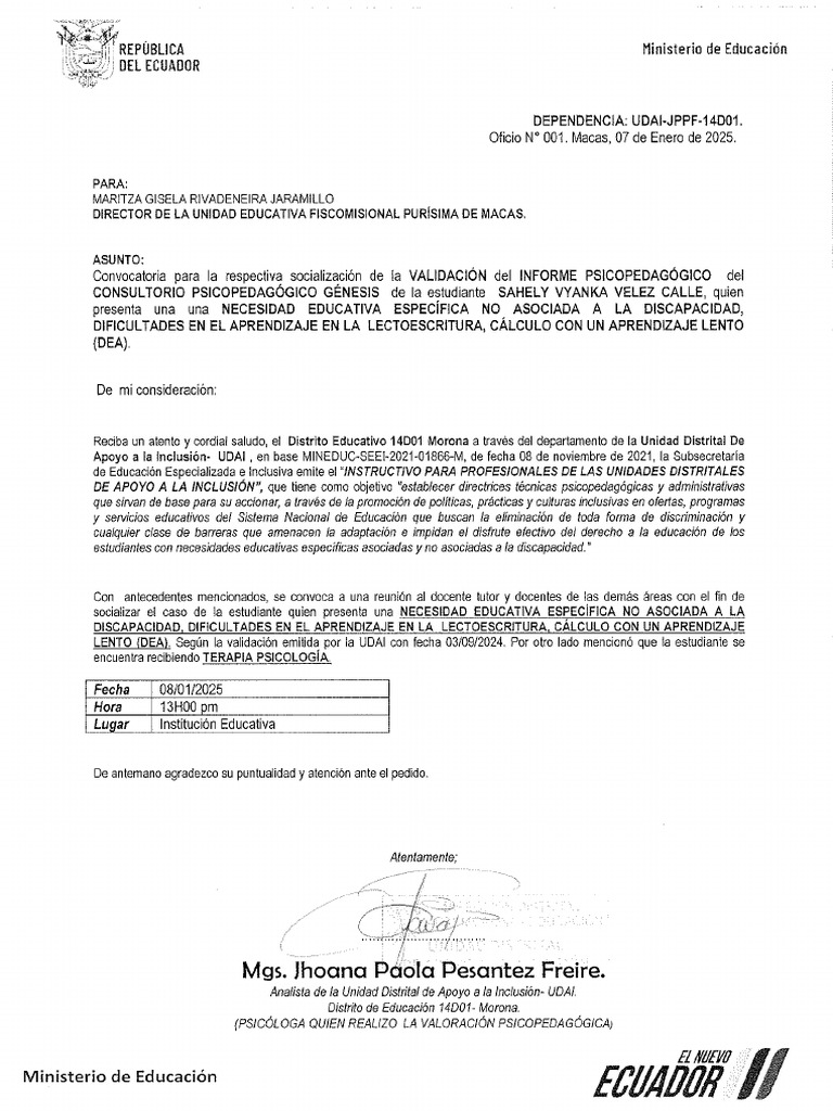 Oficio 01 JJPF Udai | PDF