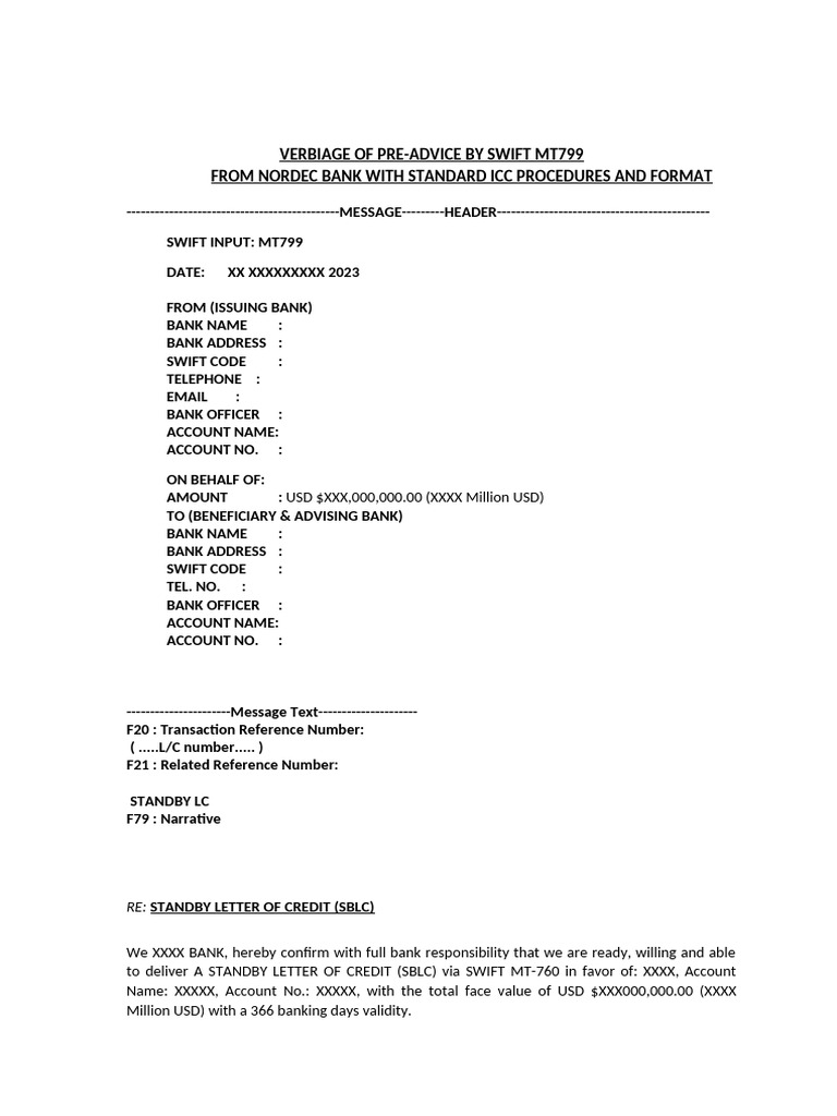 Sugar Ic45 Verbiage of 799+760 - Sample | PDF | Letter Of Credit | Business