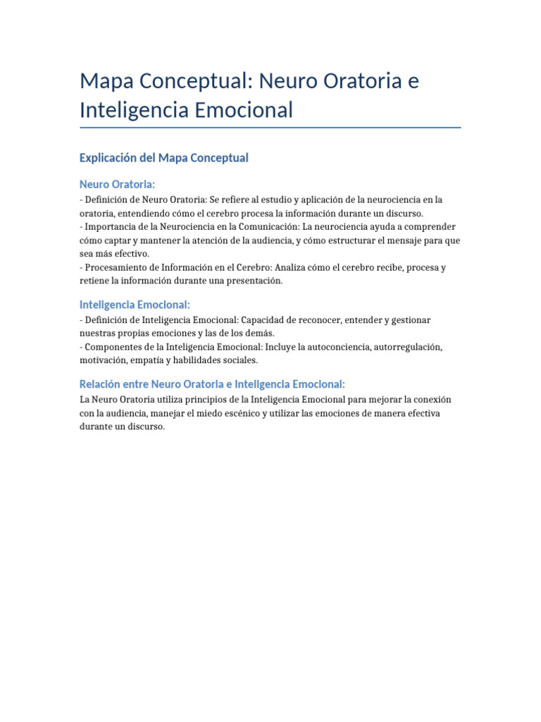 Mapa_Conceptual_Neuro_Oratoria_Inteligencia_Emocional | PDF
