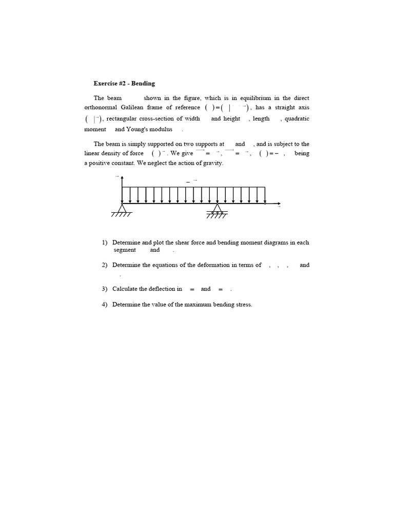 Exercise2-Bending-Statement_Correction | PDF | Bending | Mechanics