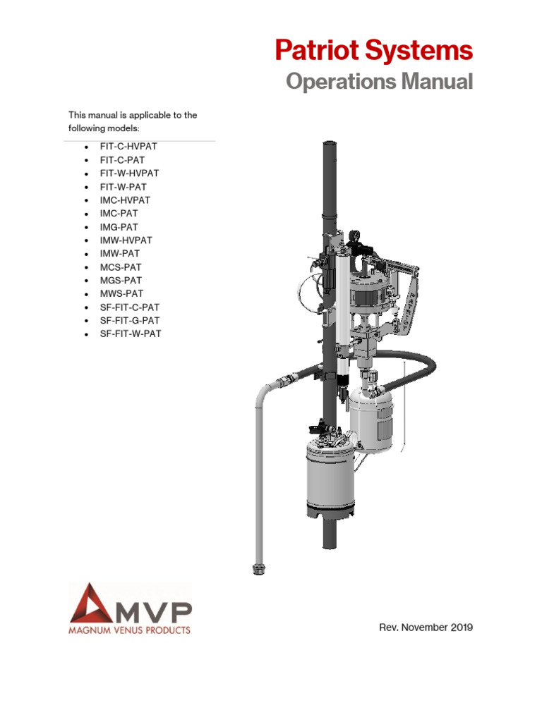 Patriot Systems Operations Manual | PDF | Pump | Personal Protective ...