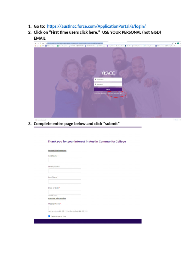 ACC Application Steps (Updated 12.15.23) BN | PDF
