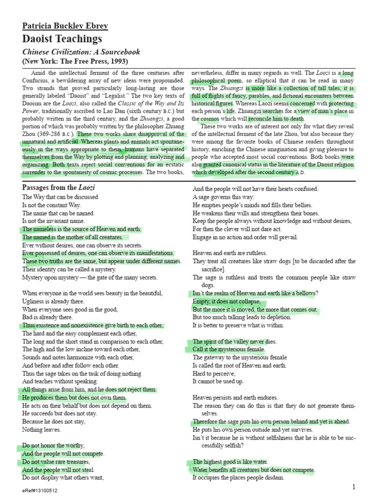 Daoist Teachings. | PDF | Laozi | Chinese Philosophy