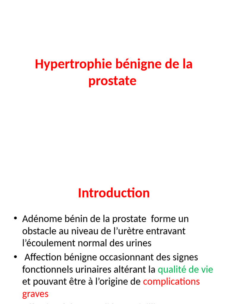 10 Hypertrophie bénigne de la prostate (ispits) | PDF