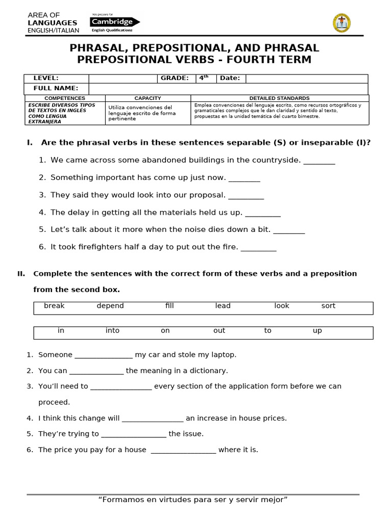 WS-PHRASAL VERBS | PDF