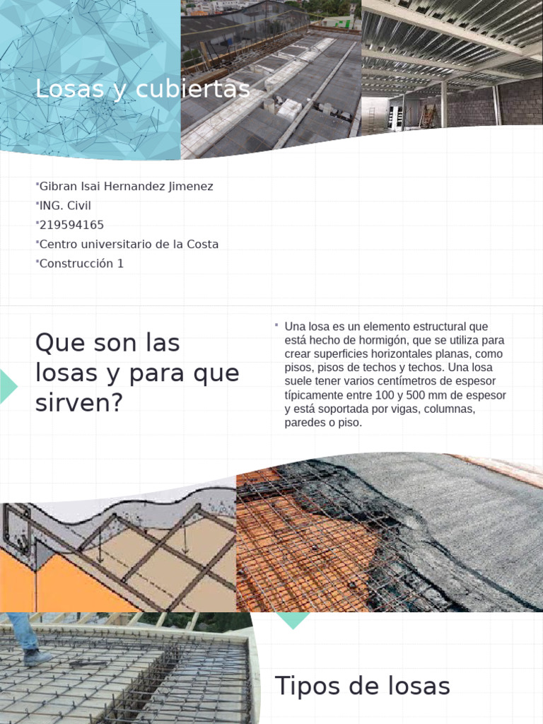 Losas y Cubiertas | PDF | Techo | Hormigón