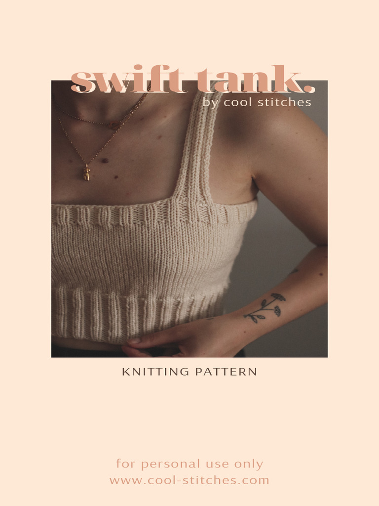 Swift Tank PDF Knitting Pattern Hoxnia | PDF | Knitting | Textiles
