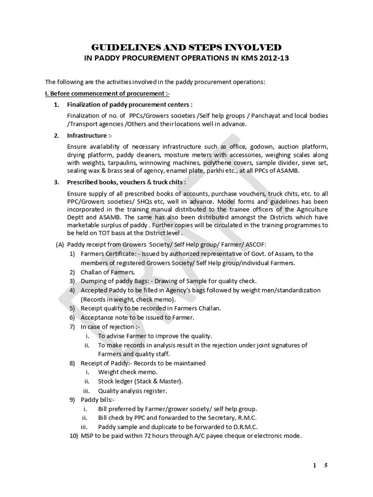 Guidelines and Steps Involved | PDF | Procurement | Cheque
