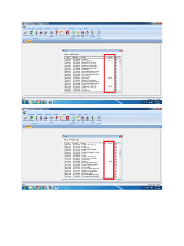 error info hutang tidak sesuai sampai yg di blok biru[1] | PDF