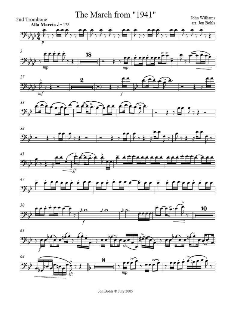 March From 1941-2nd Trombone | PDF
