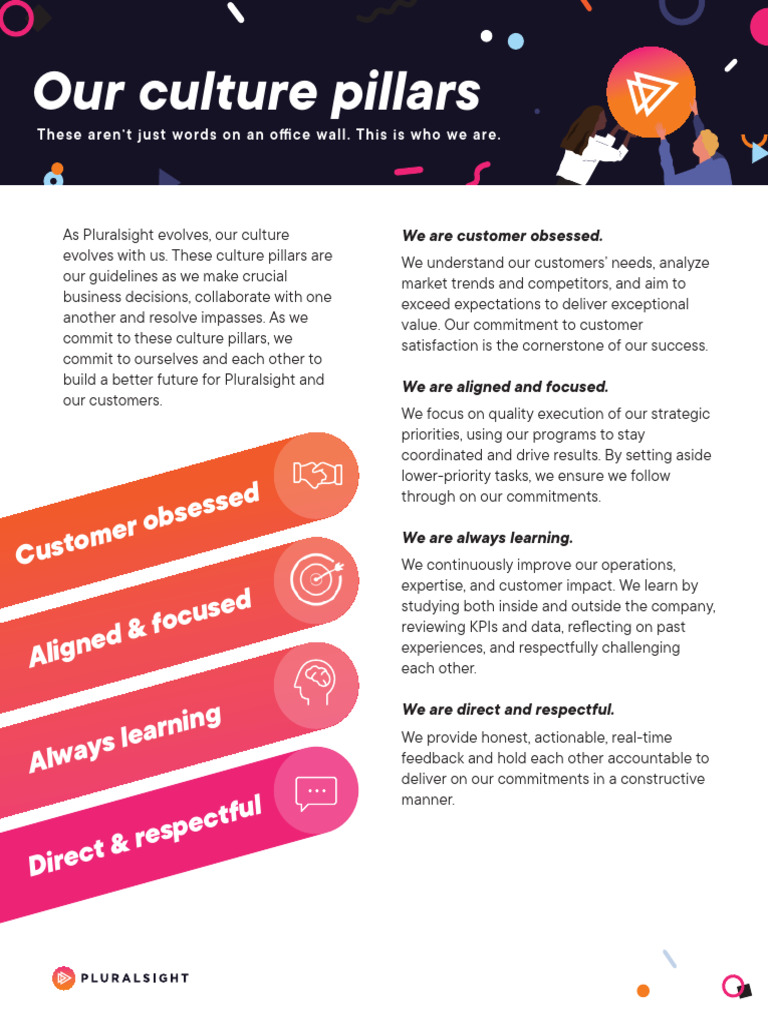 Pluralsight Culture Pillars | PDF