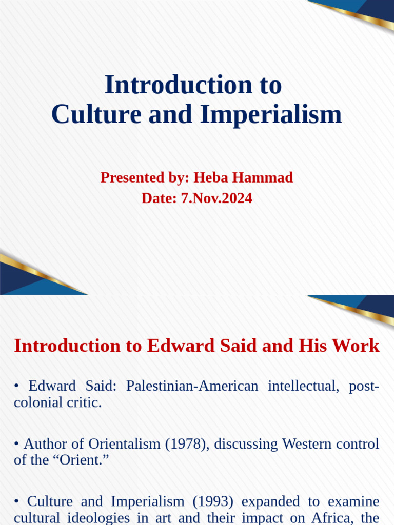 Edward Said's Culture and Imperialism Insights | PDF | Imperialism ...