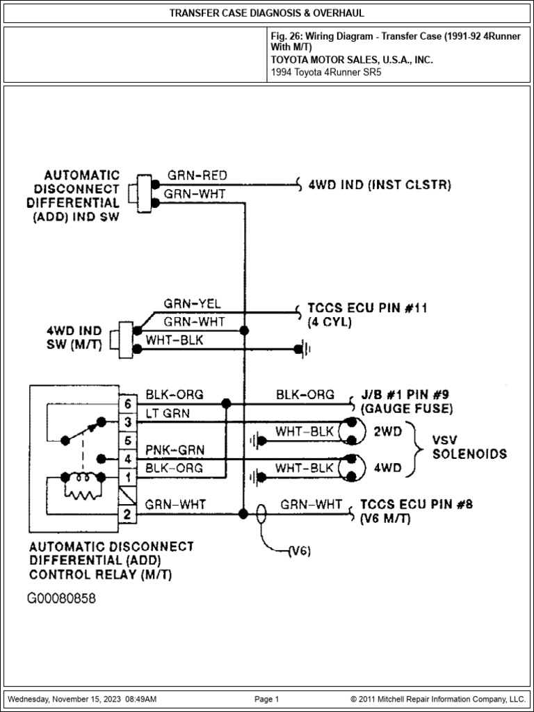 4Runner Transfer Case Guide | PDF