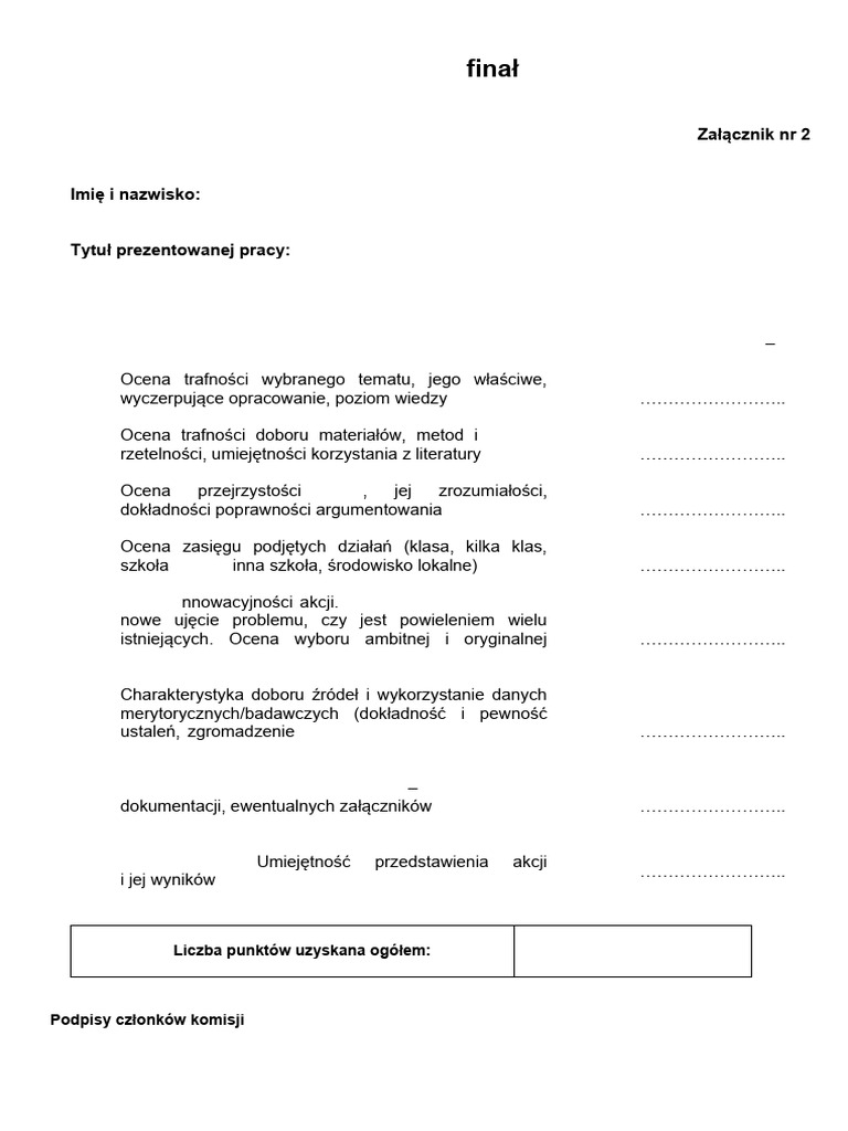 Zal.-nr-2-Karta-oceny-akcji-2024_25 | PDF