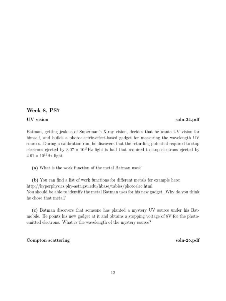 Quantum_practice_problems | PDF | Photon | Electron