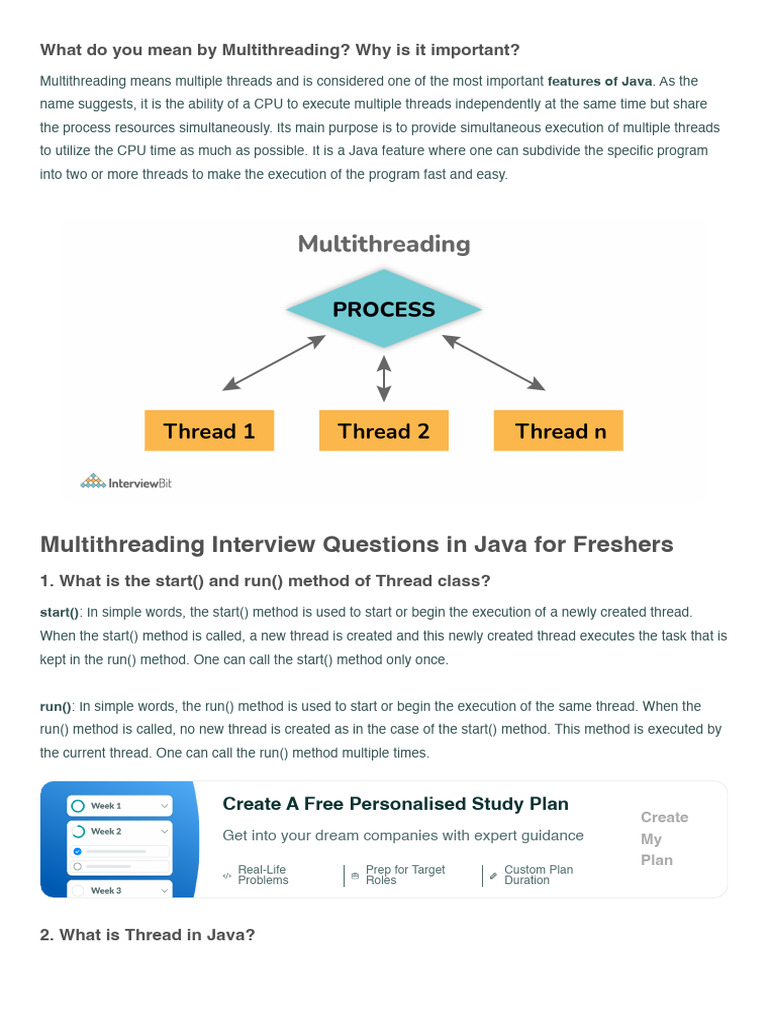 Java_Multithreading | PDF | Thread (Computing) | Process (Computing) Java_Multithreading | PDF | Thread (Computing) | Process (Computing)