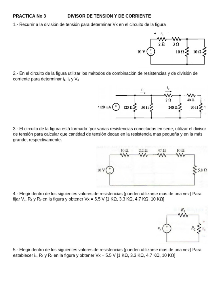 Practica Div de Corr y de Ten | PDF