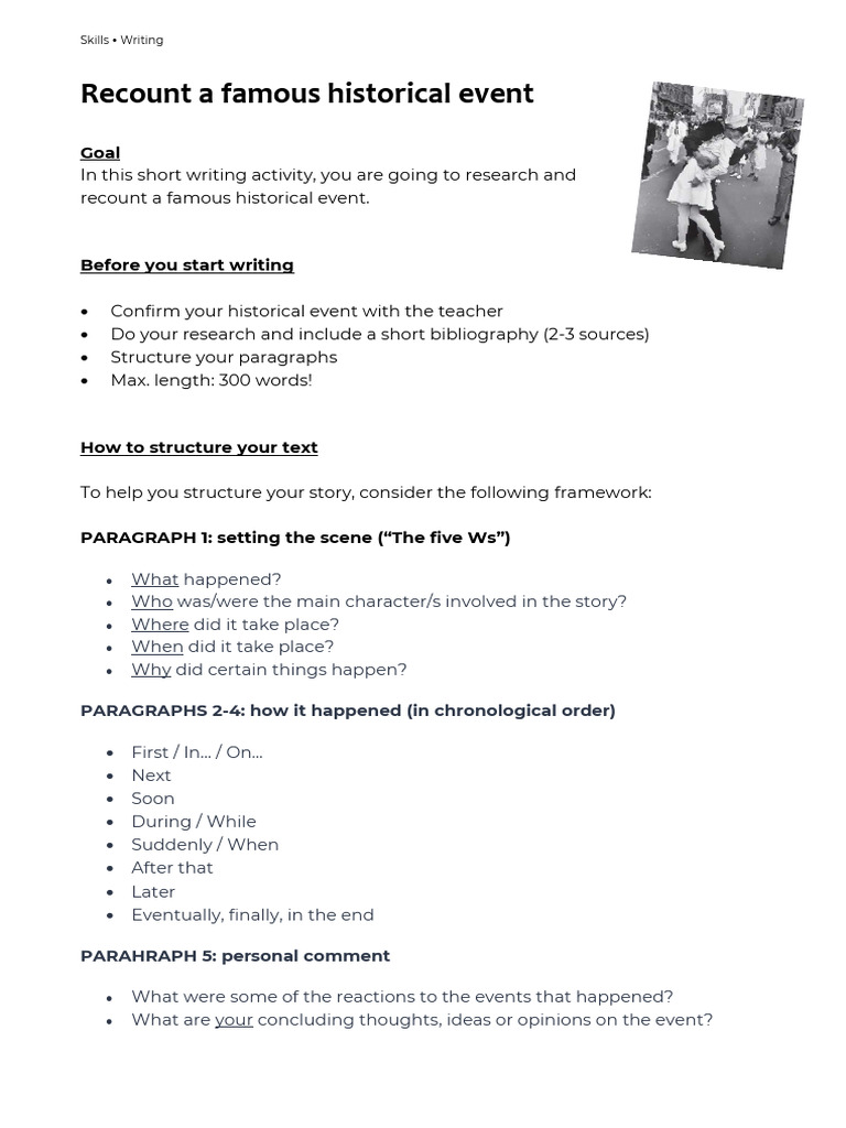 Recounting a Historical Event | PDF